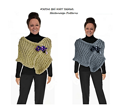 Ravelry: 3034 BIG KNIT Shawl pattern by Emi Harrington