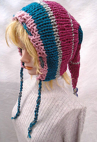 Ravelry: 867 Long Tail Fairy Pixie Elf Hood pattern by Emi Harrington