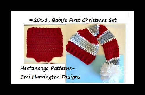 Ravelry: 2051-Christmas DIAPER COVER set pattern by Emi Harrington