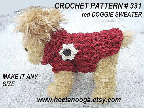 Ravelry: 331 RED DOGGIE SWEATER pattern by Emi Harrington