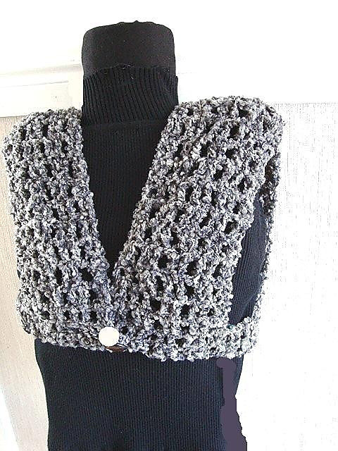 Ravelry: 132 ONE HOUR ONE SKEIN SHRUG/VEST pattern by Emi Harrington
