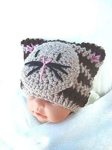Ravelry: 304, CUTE KITTY KAT HAT pattern by Emi Harrington