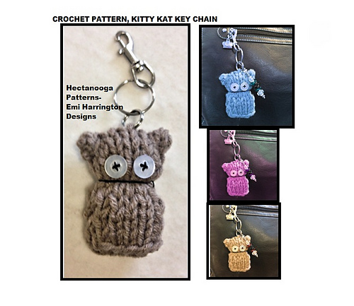 Ravelry: KITTY CAT Key Ring pattern by Emi Harrington