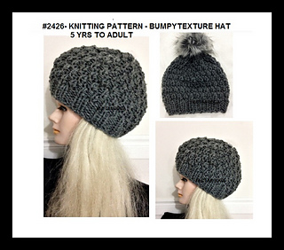 Ravelry: 2426- BUMPY TEXTURE HAT pattern by Emi Harrington