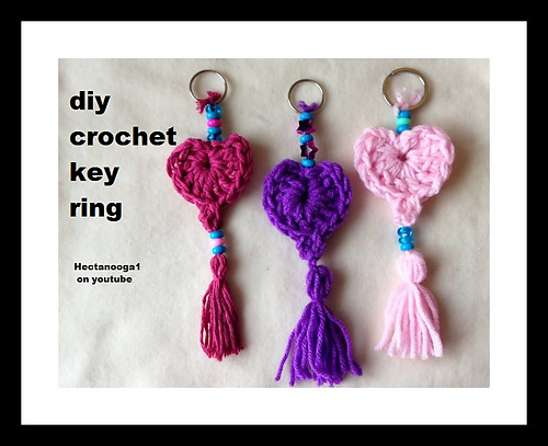 Ravelry: Heart Key Ring Purse Charm pattern by Emi Harrington
