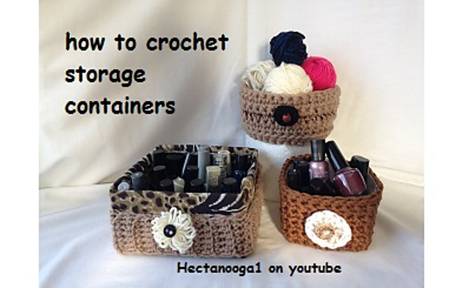 Ravelry: Storage containers pattern by Emi Harrington
