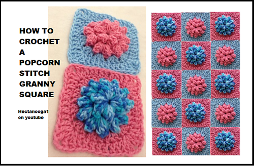 Ravelry: 2731- POPCORN STITCH Granny Square pattern by Emi Harrington