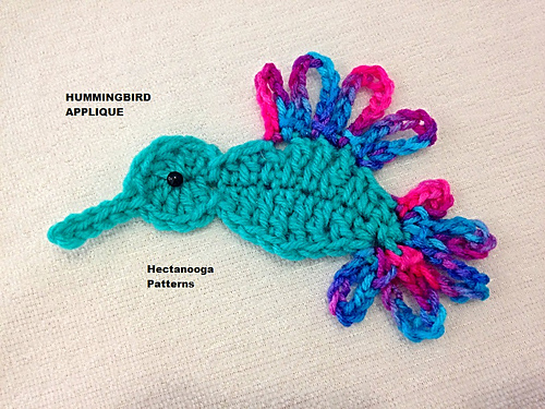 Ravelry: HUMMINGBIRD applique pattern by Emi Harrington