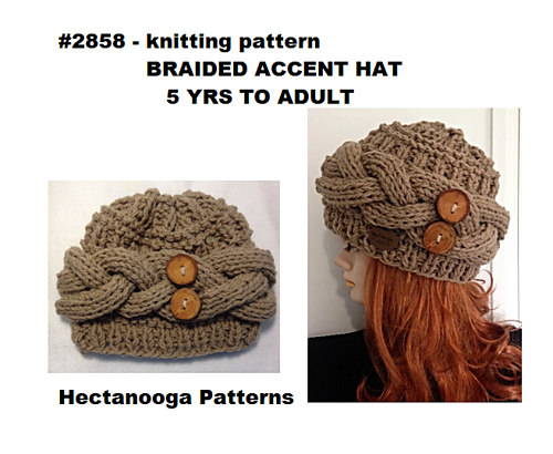 Ravelry: 2858 BRAIDED accent hat pattern by Emi Harrington