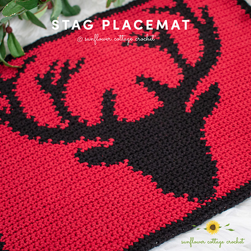 Ravelry: Stag Placemat pattern by Sunflower Cottage Crochet
