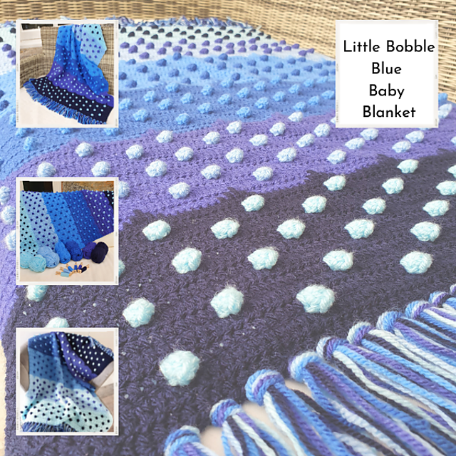 Ravelry: Little Bobble Blue Blanket pattern by Helen Louise Smith