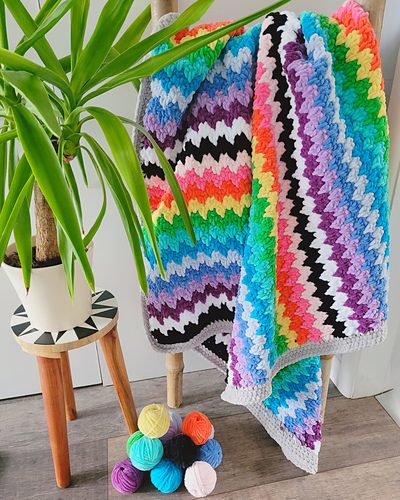 Ravelry: Rainbow Cuddle Blanket pattern by Emkatcrochet