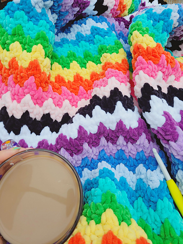 Ravelry: Rainbow Cuddle Blanket pattern by Emkatcrochet