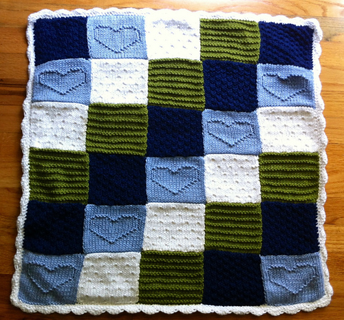 Ravelry: Textured Blocks Baby Blanket pattern by Stephany Lein