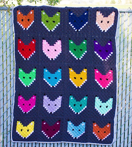 Ravelry: c2c Fox Block Blanket pattern by Kali Dahle