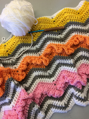 Ravelry: Herself10's Rainbow Ruffles Have Ridges