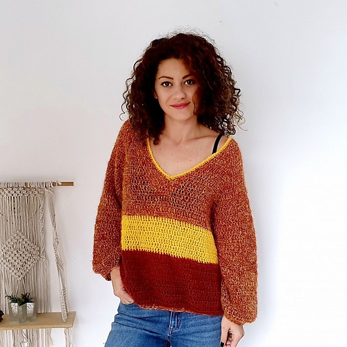 Ravelry: Rusty Gold Sweater pattern by By Katerina