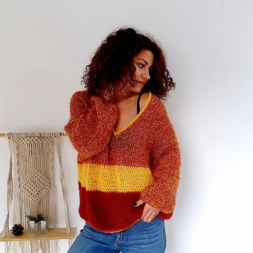 Ravelry: Rusty Gold Sweater pattern by By Katerina