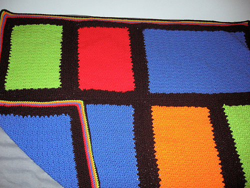 Ravelry: Graphic Squares Throw pattern by Caron Design Team