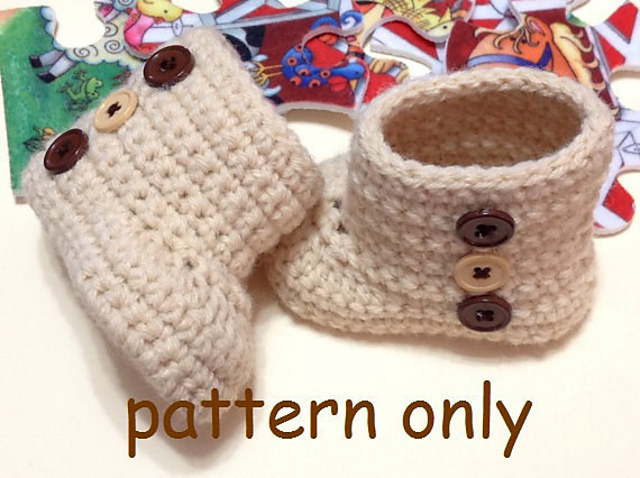 Ravelry: Preemie Baby Boots girls or boys pattern by Just Crochet Patterns