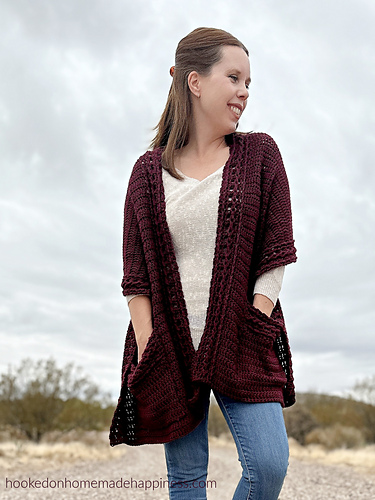 Ravelry: Braided Cable Pocket Shawl pattern by Breann Mauldin
