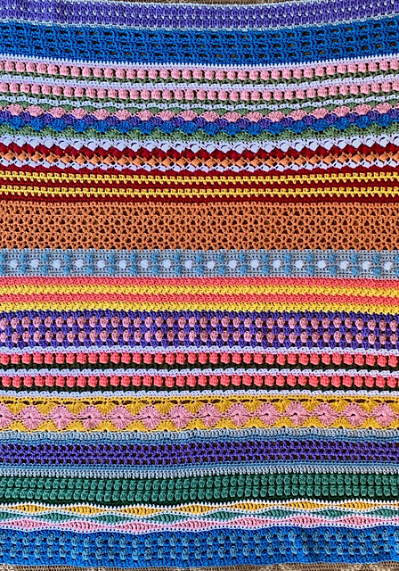 Ravelry: Stitch Sampler Scrapghan CAL pattern by Breann Mauldin