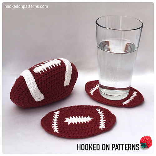 Ravelry: Football Coaster Set - American pattern by Ling Ryan