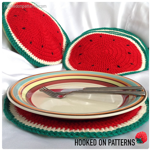 Ravelry: Sliced Watermelon Placemat Set pattern by Ling Ryan