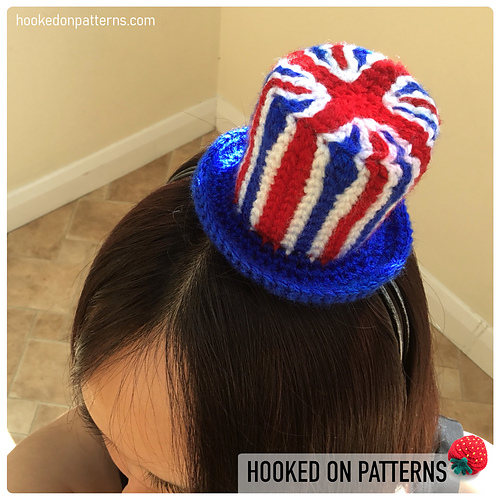Ravelry: Union Jack Mini Top Hat Fascinator pattern by Ling Ryan