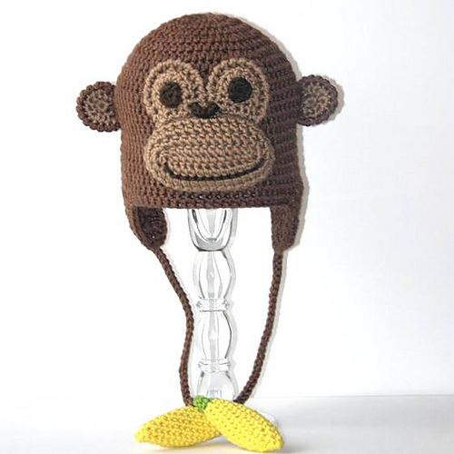 Ravelry: Montgomery the Monkey Earflap Critter (Animal) Hat pattern by ...