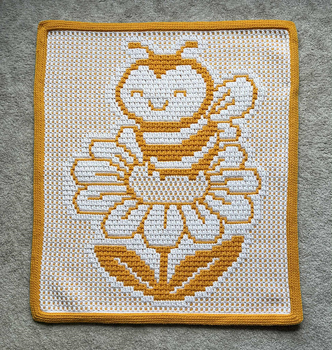 Ravelry: Bumble Bee - Overlay Mosaic Crochet Baby Blanket pattern by ...