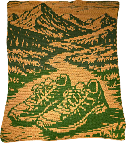 Ravelry: Trailblazer - Overlay Mosaic Cochet Blanket pattern by Kari Kramer