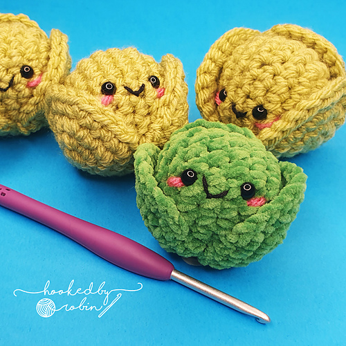 Ravelry: Brussel Sprout Amigurumi pattern by Hooked by Robin