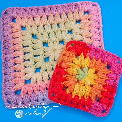 Ravelry: Puff Stitch Square pattern by Hooked by Robin