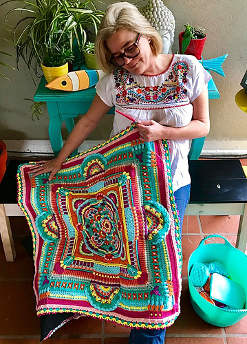 Ravelry: High Tea Floral Block Extension pattern by The Floral Hook