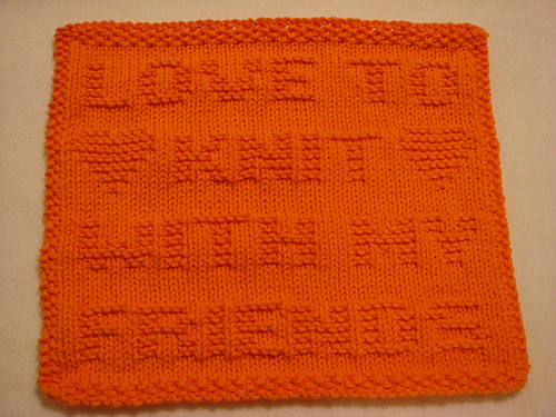 Ravelry: Love To Knit With My Friends Dishcloth pattern by Rachel van Schie