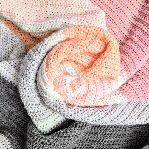 Ravelry: Subtle ridges color block crochet blanket pattern by Helen Roden