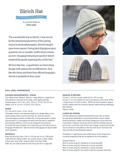Ravelry: Zürich Hat pattern by Eric Lutz