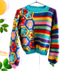 Ravelry: Izzy African Flower Sweater pattern by Cyndi Zawada