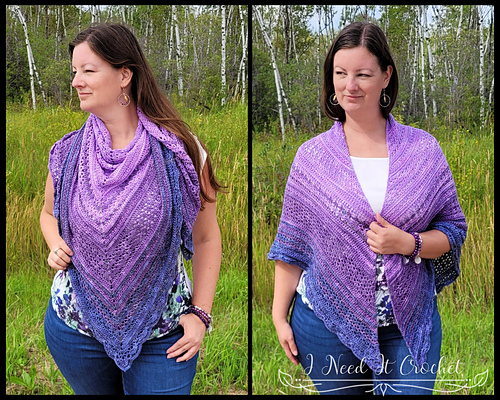 Ravelry: All About That Drape Shawl pattern by I Need It Crochet