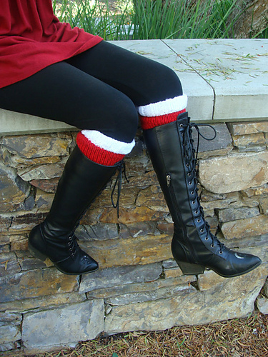 Ravelry: Santa Fold Down Brim Boot Cuffs pattern by Mary Legere