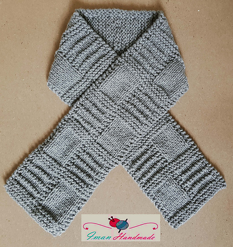 Ravelry: Squares and lines scarf pattern by Iman Dannan