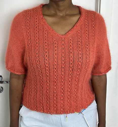 Ravelry: Lacy Cable Tee Mohair Ed pattern by Inge's Knitting Lab