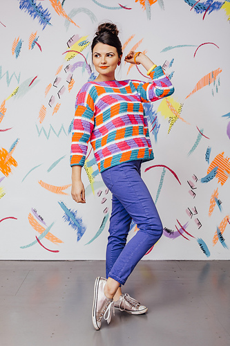 Ravelry: Neon Pop Chevron Jumper pattern by Emily Platt