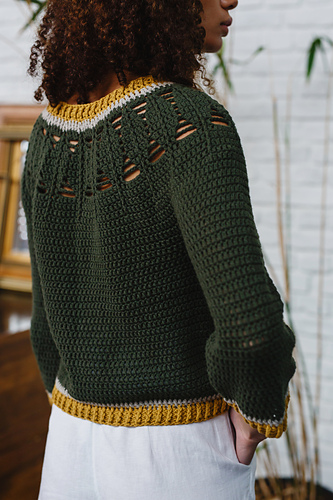 Ravelry: Leaf Yoke Sweater pattern by Linda Modderman