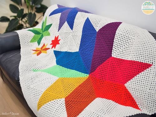 Ravelry: Fibonacci Star Blanket pattern by Ira Rott