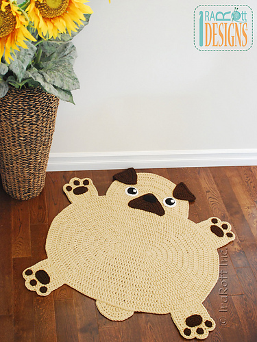 Ravelry: The Pugfect Pug Rug pattern by Ira Rott