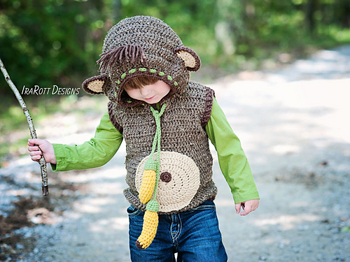 Ravelry: Chip The Banana Monkey Vest pattern by Ira Rott