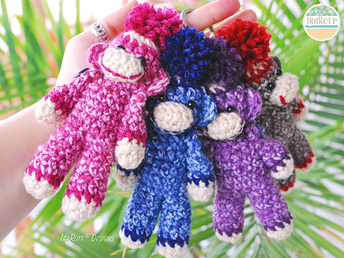 Ravelry: Spunky The Sock Monkey Keychain pattern by Ira Rott