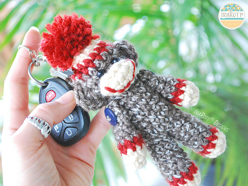 Ravelry: Spunky The Sock Monkey Keychain pattern by Ira Rott
